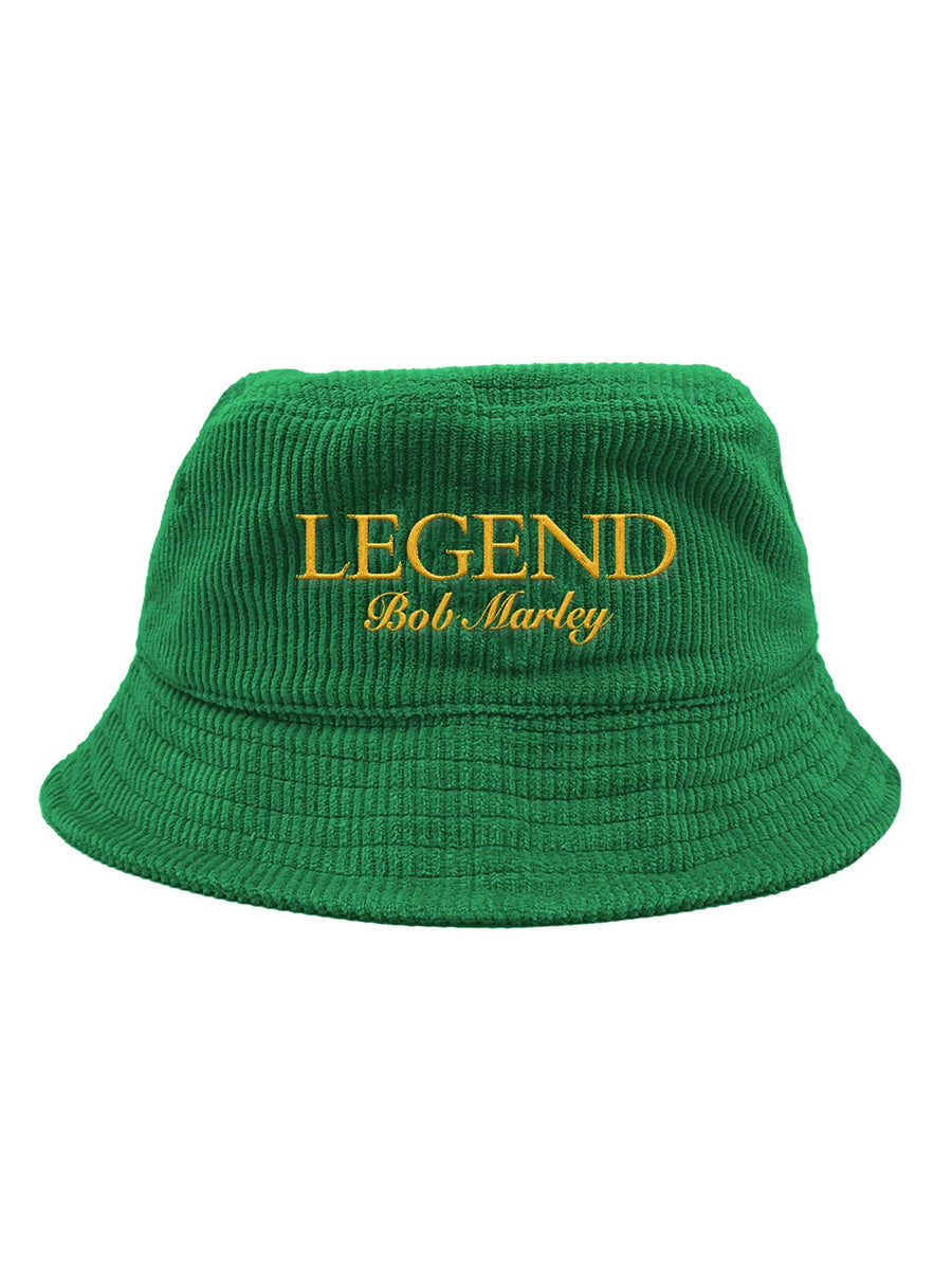 F&E X Bob Marley Legend Fat Corduroy Bucket Hat Green – lobo nosara