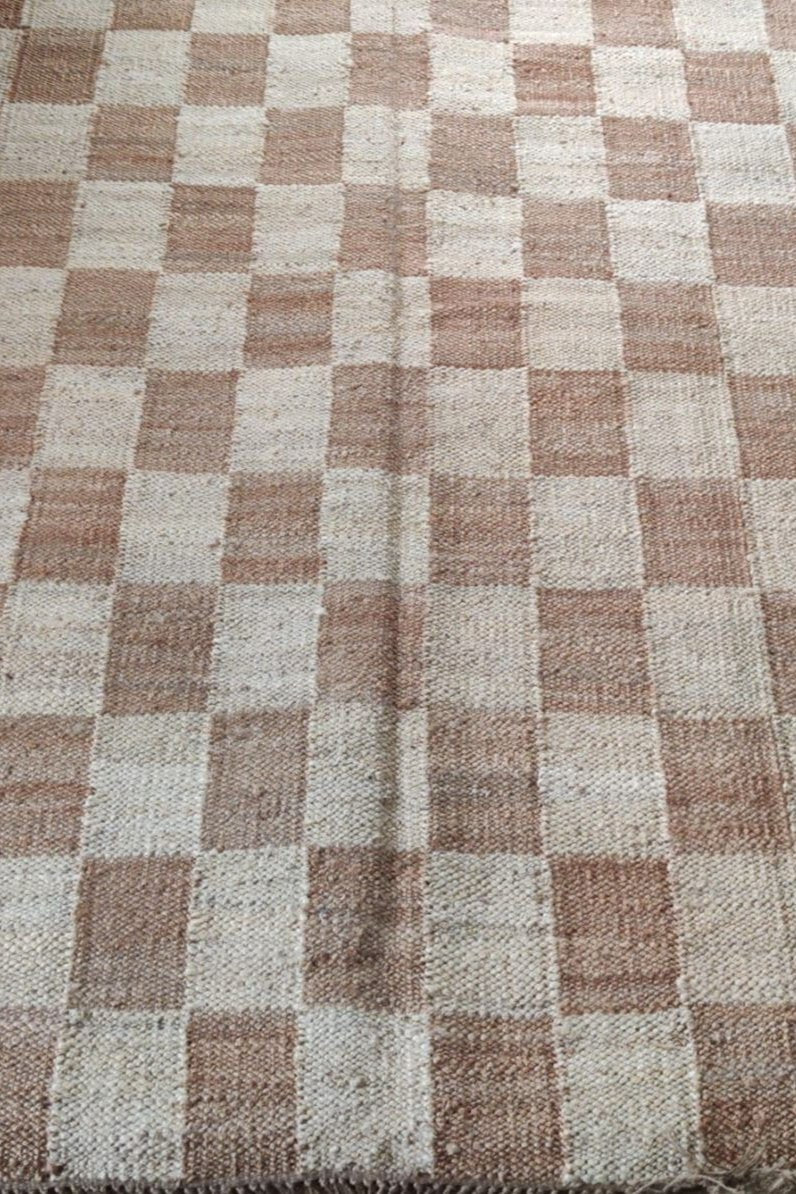Jute Checkered Rug – lobo nosara